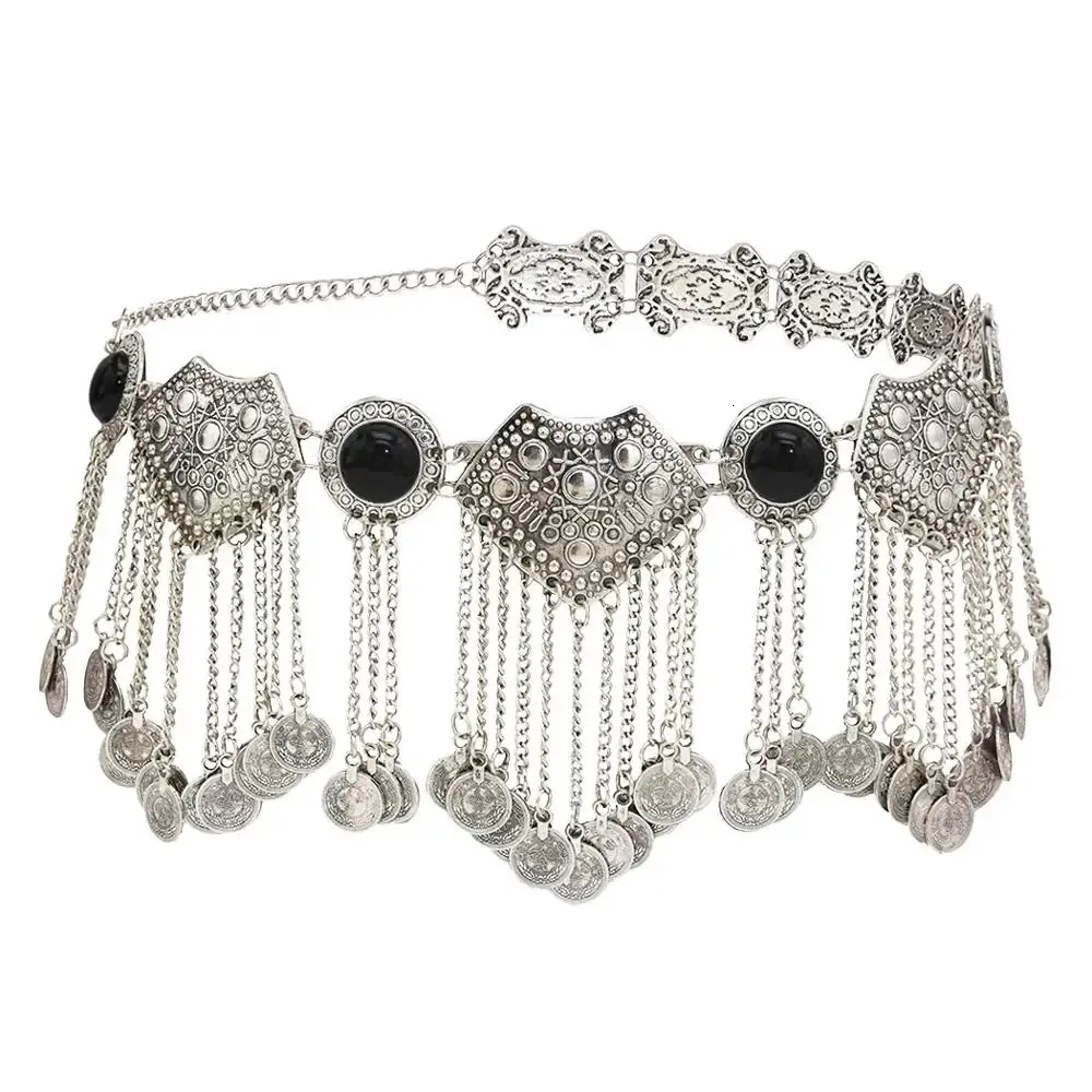 Boho Belly Chain - Vintage Gypsy Tribal Coin Tassel Waist Belt, Ethnic ...