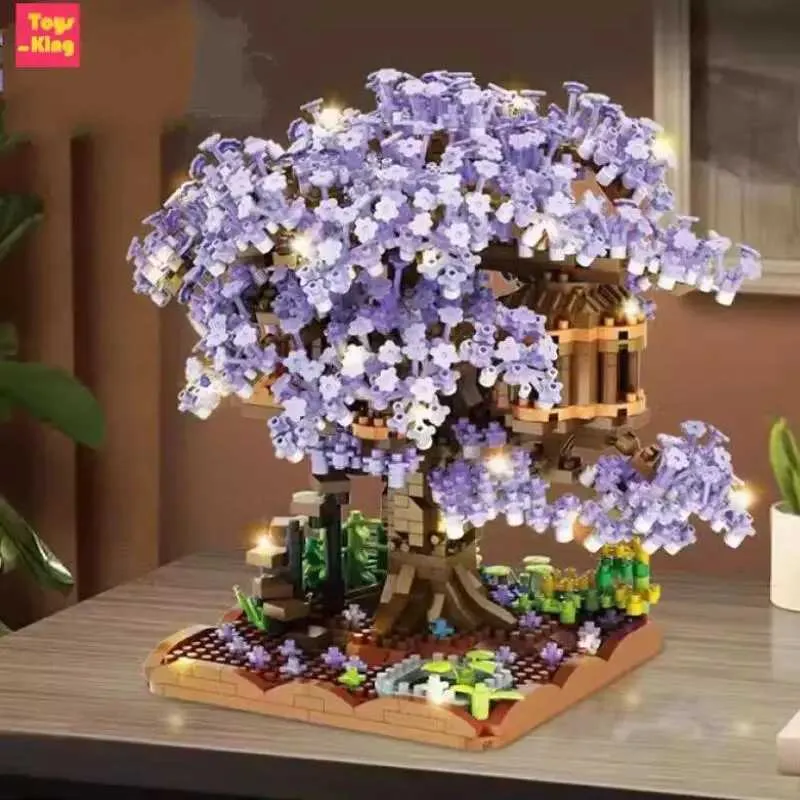 Cherry Blossom Mini House Series With Lights DIY City Street View ...