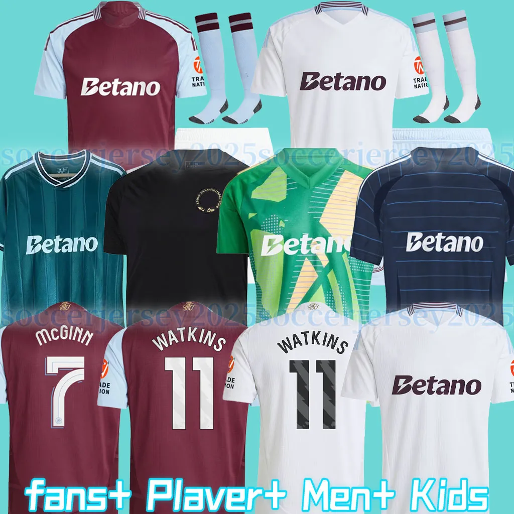 Vila 150 Year Anniversary Kit WATKINS Soccer Jerseys J.DURAN 2025 26 ...