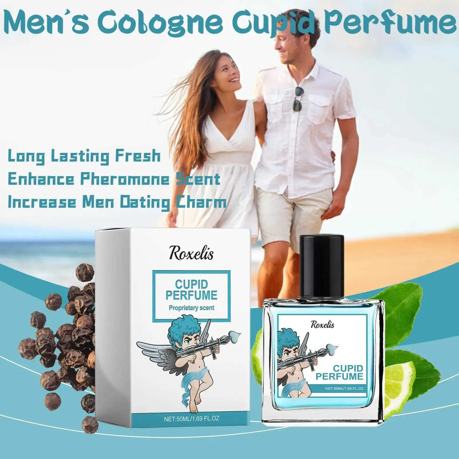 Roxelis Cupid Cologne - 50ml Pheromone Perfume for Men, Long Lasting ...