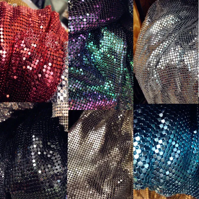 Sparkly Metal Mesh Fabric 45cm X 150cm Chainmail Jewelry Making, Sewing ...
