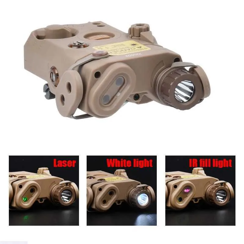 Green Laser Light Pointer Tactical Illuminator With Red Dot, IR Fill ...