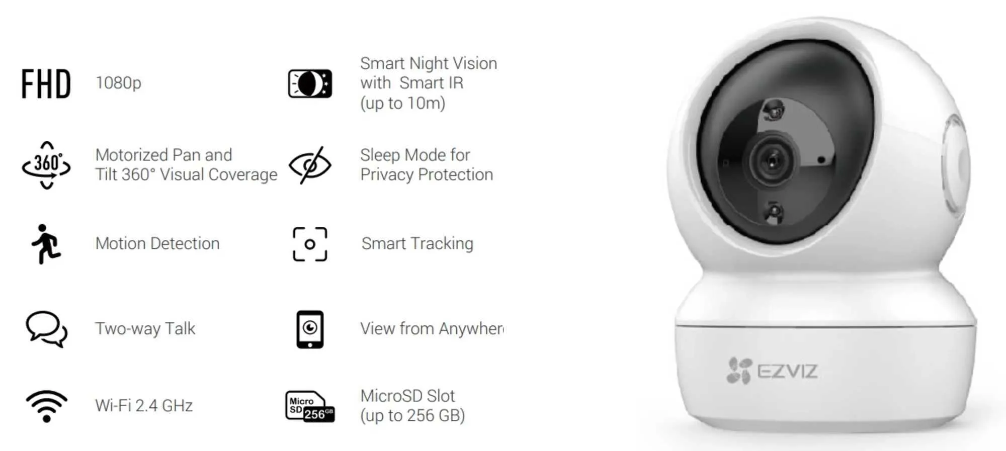 360° Pan & Tilt Baby Monitor with Camera: Auto Tracking & Night Vision ...