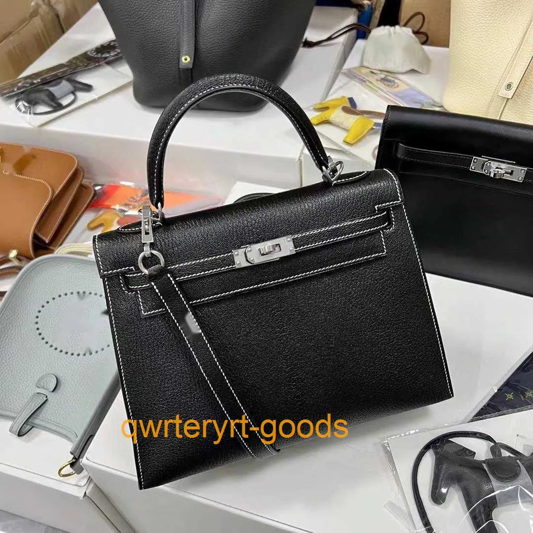 Luxury Leather Best Leather Tote With Goat Skin, 25cm Width, Hand Sewn ...