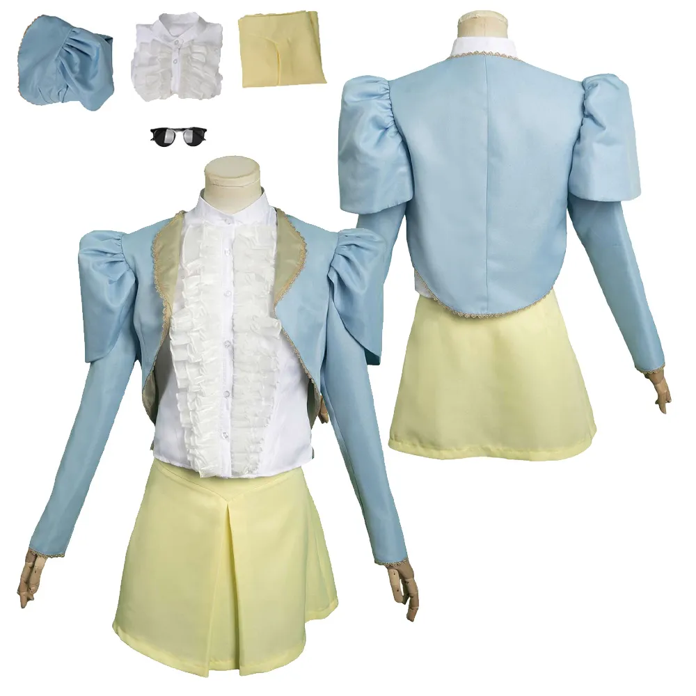 Adult Cosplay Costumes Movie Inspired Outfit: Blue Coat, Yellow Skirt ...