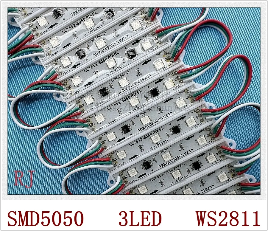 SMD5050 LED Module: WS2811 IC, DC12V, 3 LEDs, Waterproof Backlight For ...