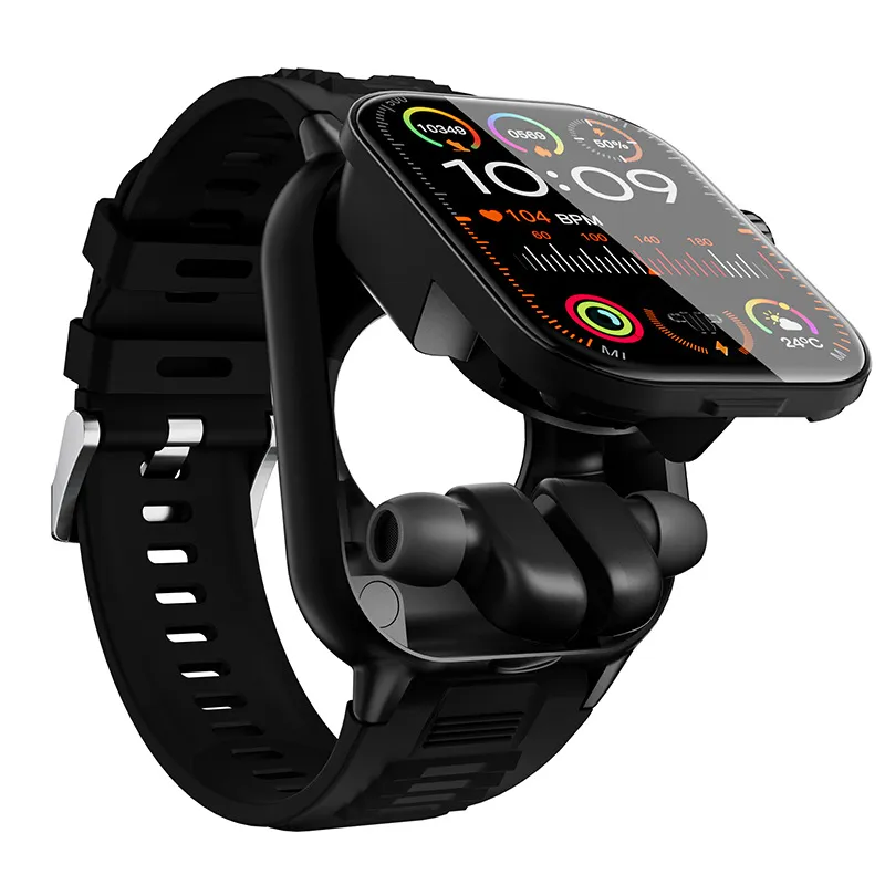 2 In 1 Smart Watch With TWS Headset And Dual Strap Heart Rate, Sleep ...