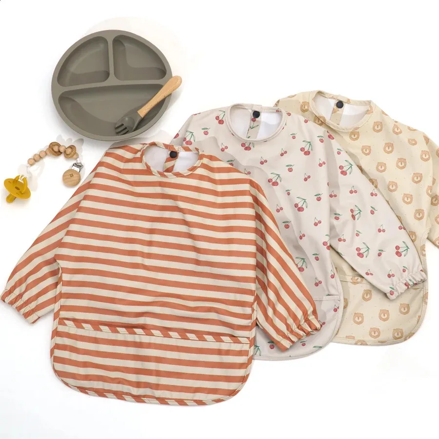 Arrival Waterproof Baby Bibs Kid Clothing Childrens Long Sleeves ...