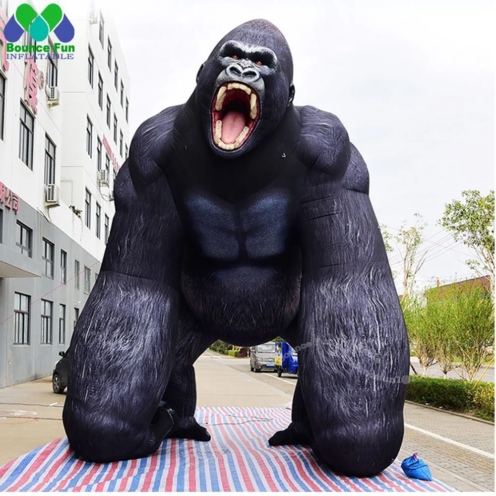 Customizable 8mH 26ft Giant Black Inflatable Gorilla Advertising With ...