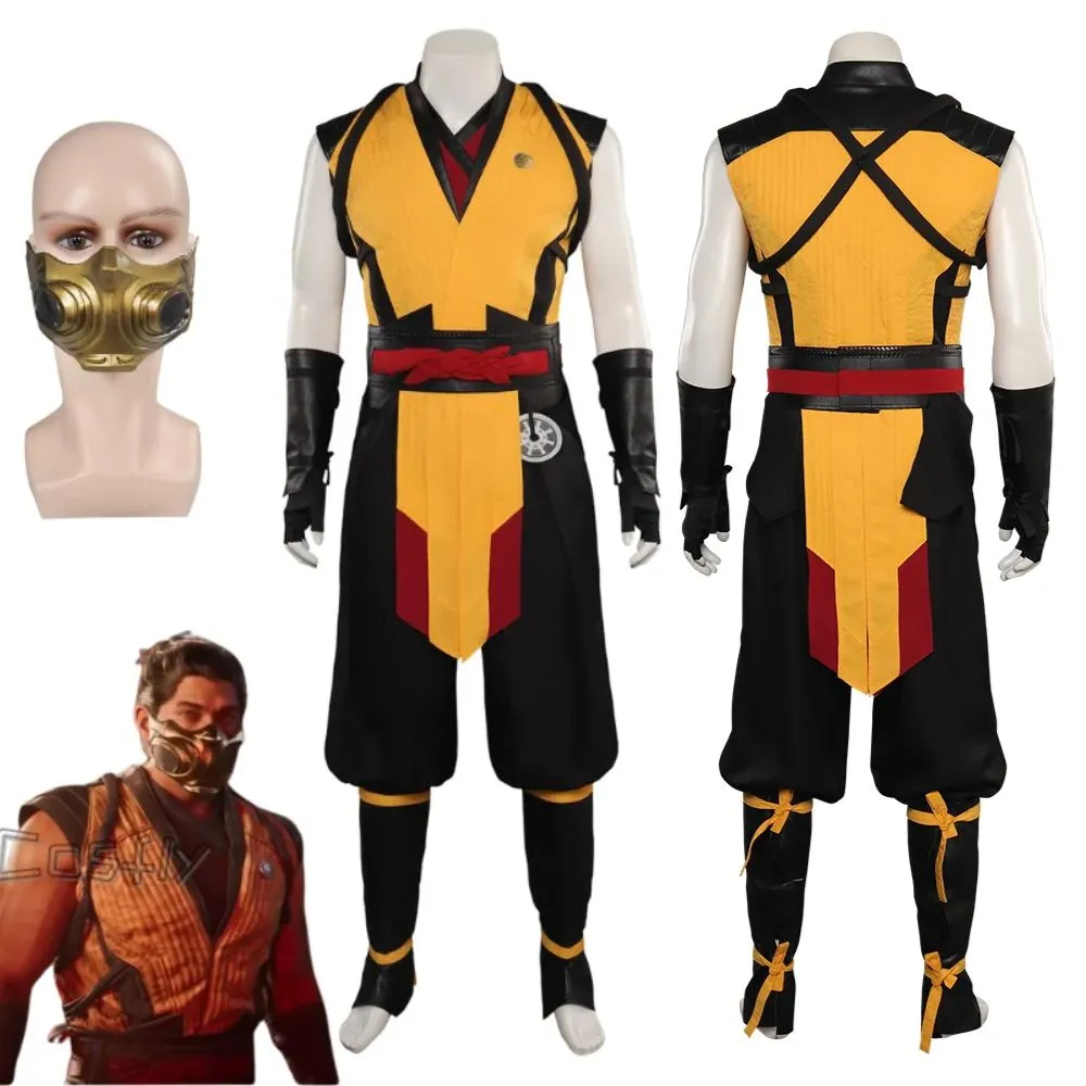 Mortal Kombat Scorpion Costume: Men's Cosplay Outfit | Halloween ...