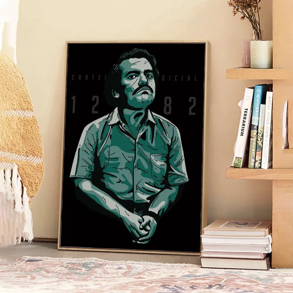 Pablo Escobar 'Narcos' Mugshot Wall Art - Vintage Self-Adhesive Poster ...