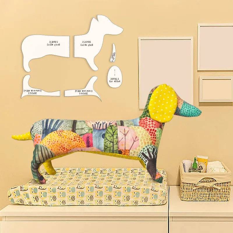 NUBECOM Dog Shaped Acrylic Quilting Templates Set with Instructions for ...