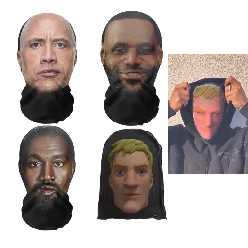 3D Printed James Taylor Elastic Mesh Full Face Beard Mask For Unisex ...