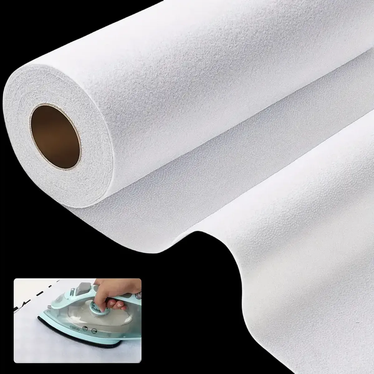 1 Roll, Iron On Fusible Fleece Interfacing For Sewing Crafting Quilting ...
