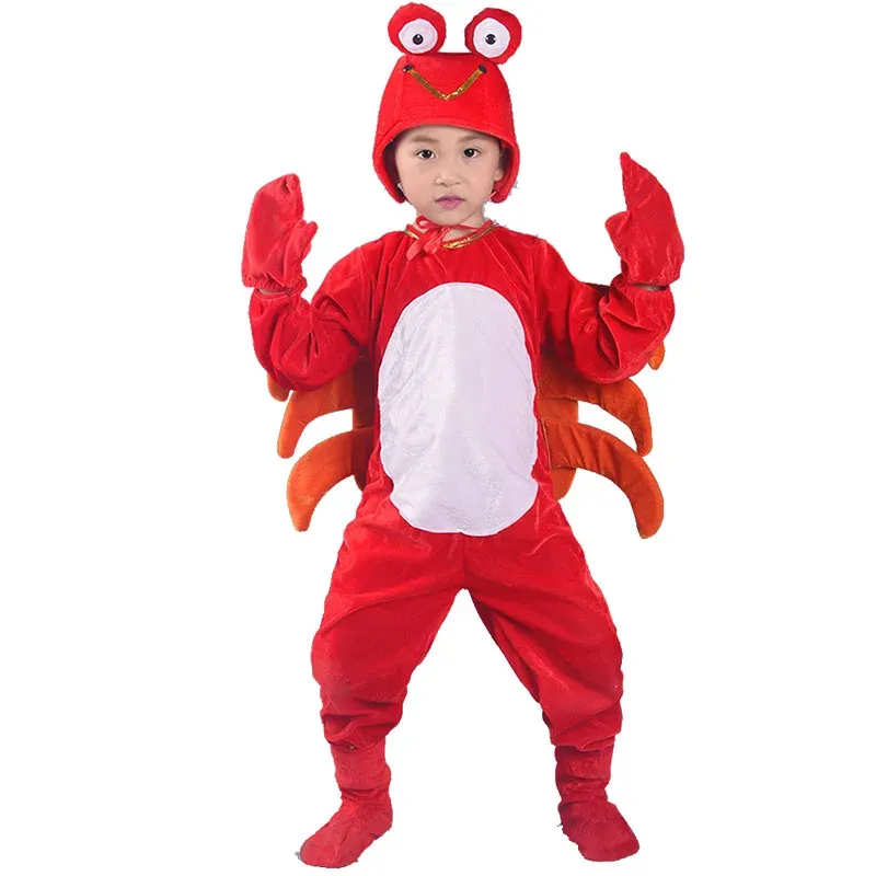 Cartoon Crab & Lobster Costume Set - Kids' Halloween Cosplay Jumpsuit ...