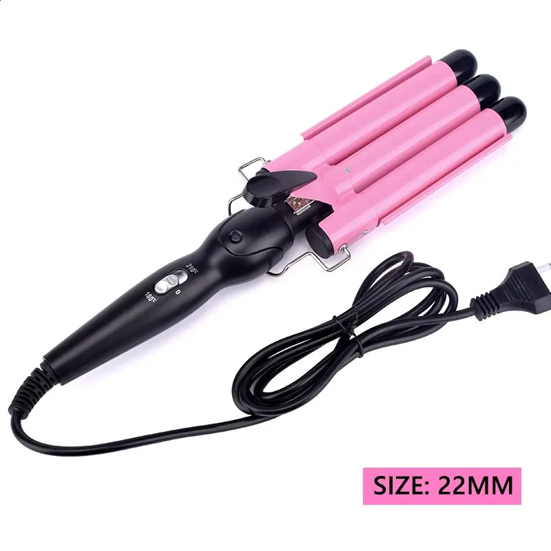 Professional Ceramic Triple Barrel Hair Curler: Hair Waver Styling Tool ...
