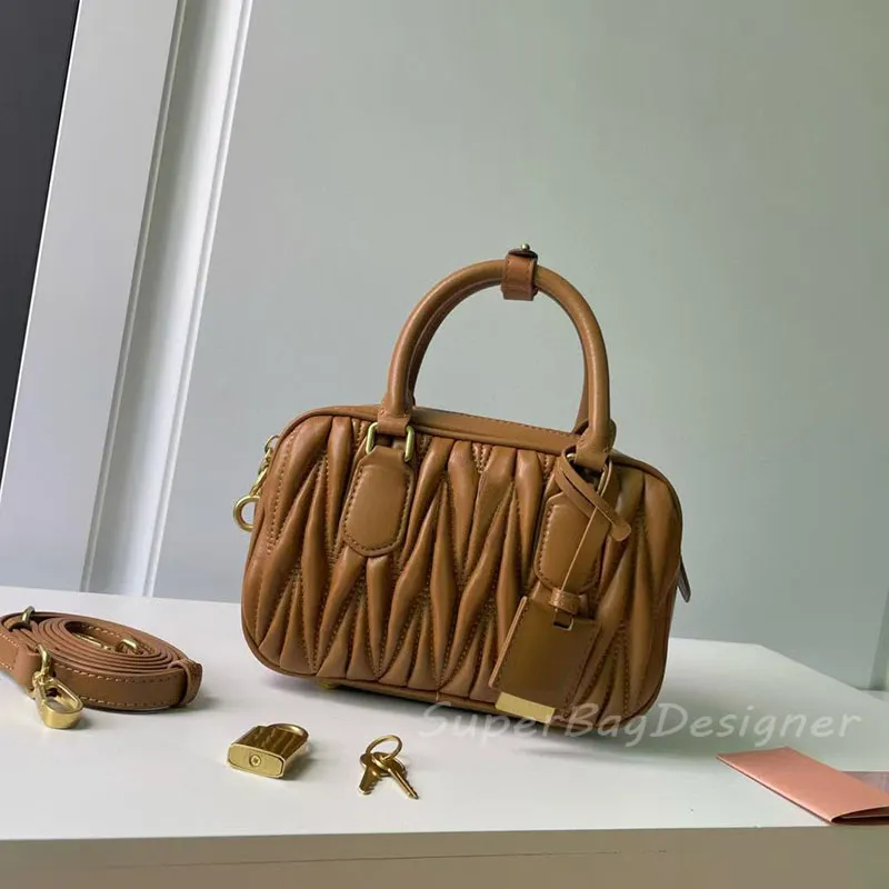 Bowling Bag Womens: Matelasse Lambskin Crossbody Vanity Handbag ...