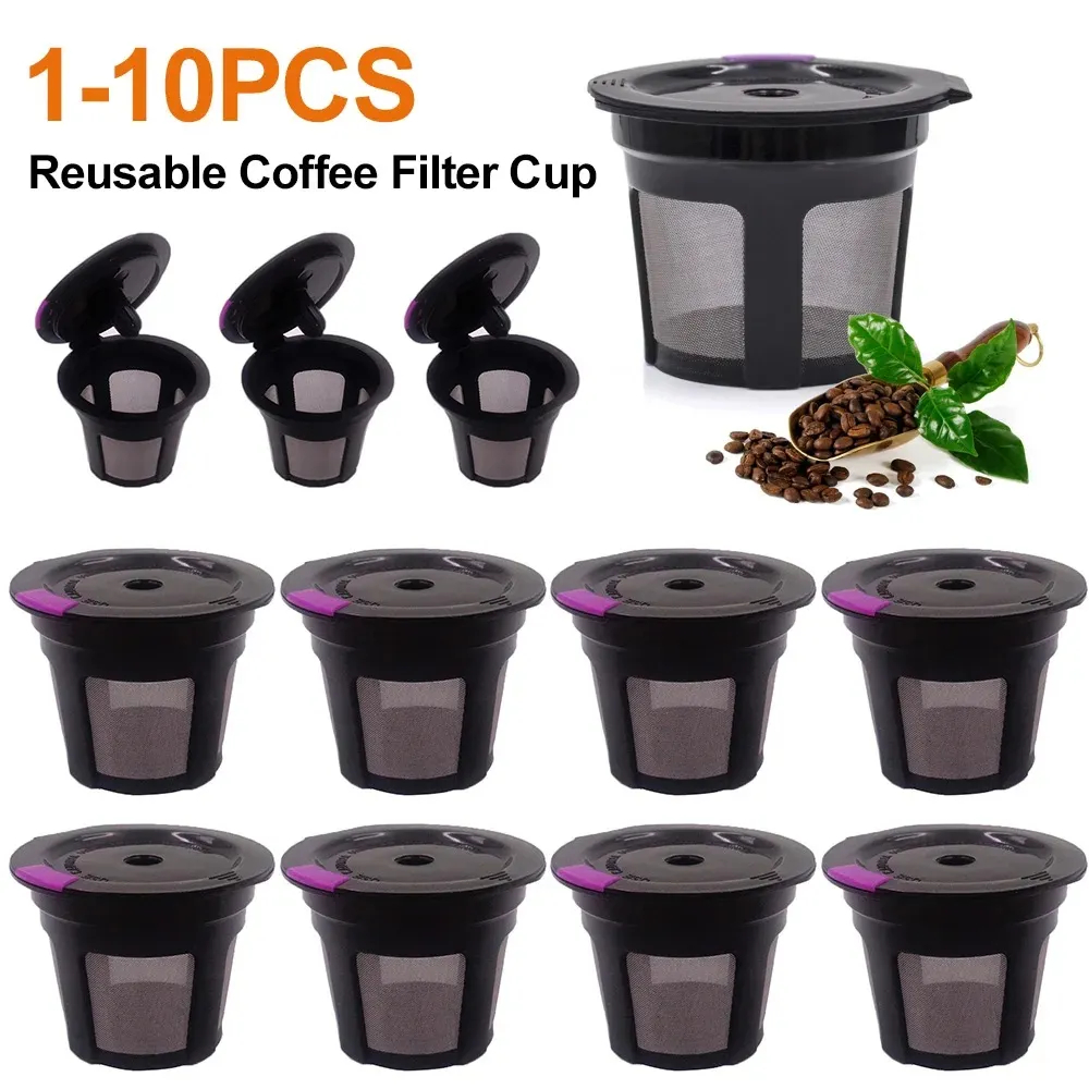 1-Refillable Coffee Filter Cup Reusable Coffee Pod Filled Capsule ...