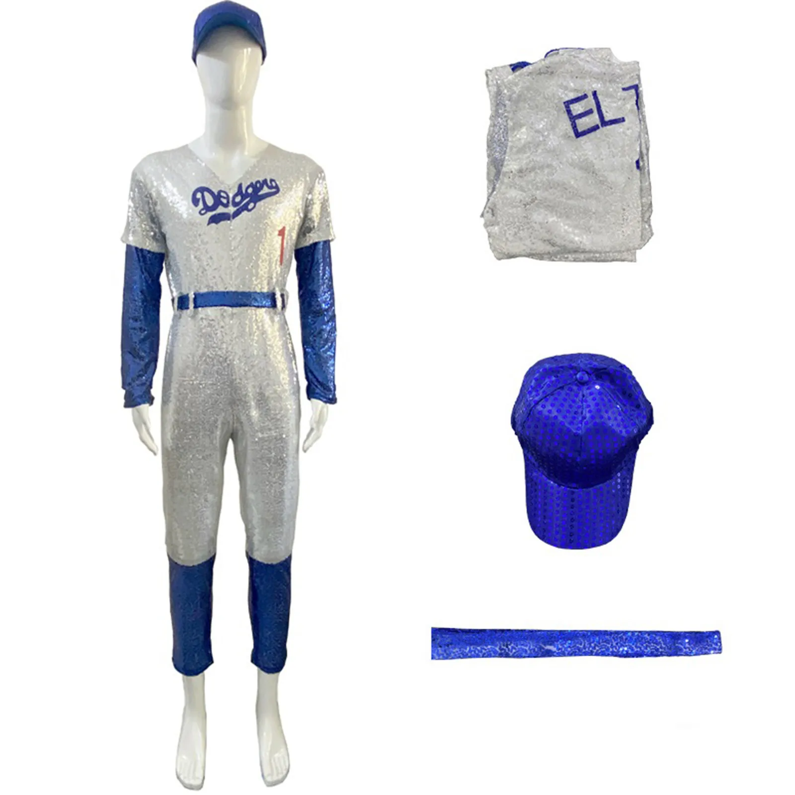 Sir Elton John Cosplay Paramedic Uniform With Hat Tight Jumpsuit For ...