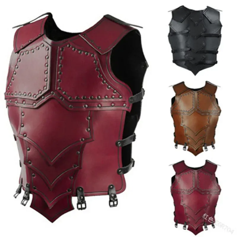 Leather Chest Armor For Men Medieval Viking Knight Samurai Costume Larp Battle Gear Dragon Scale ...