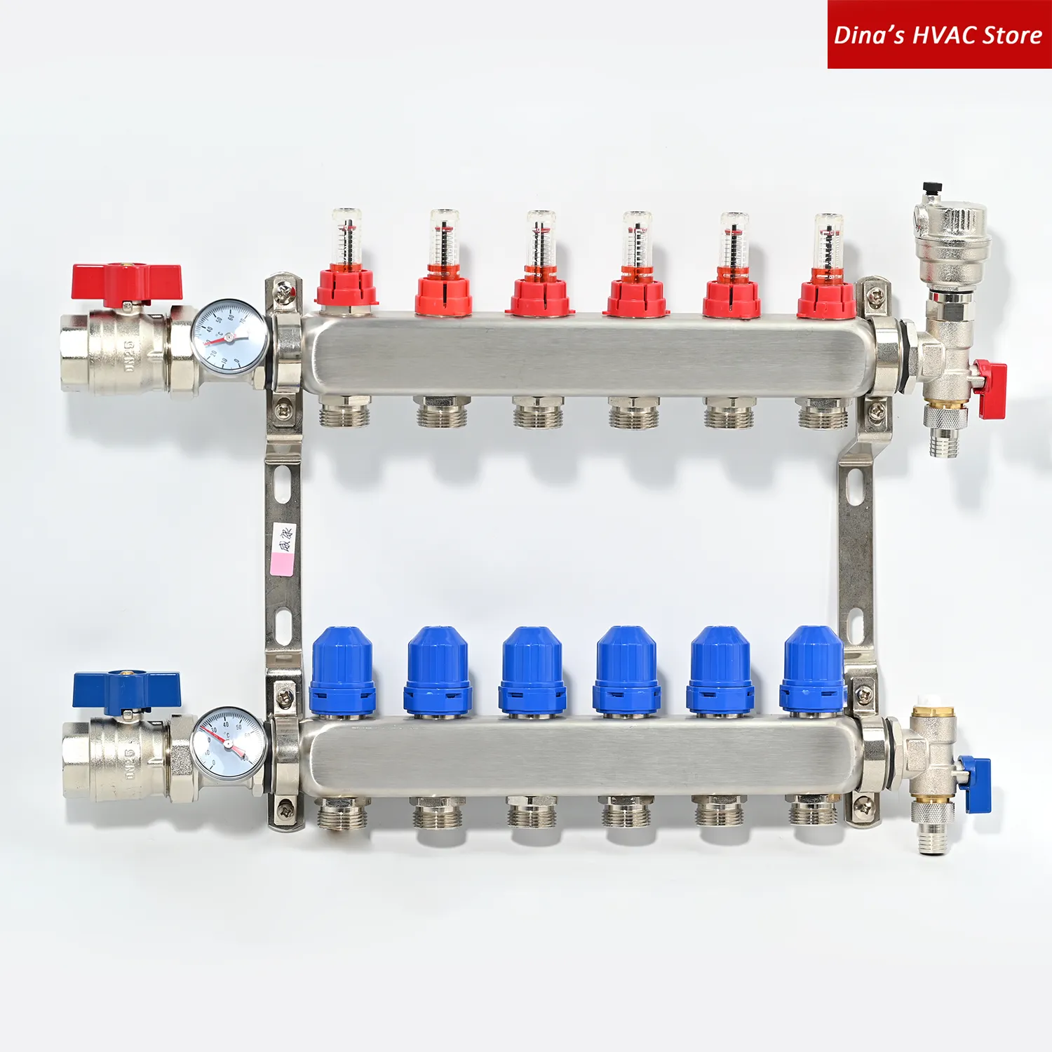 Stainless Steel Floor Heat Manifold safety kit with...