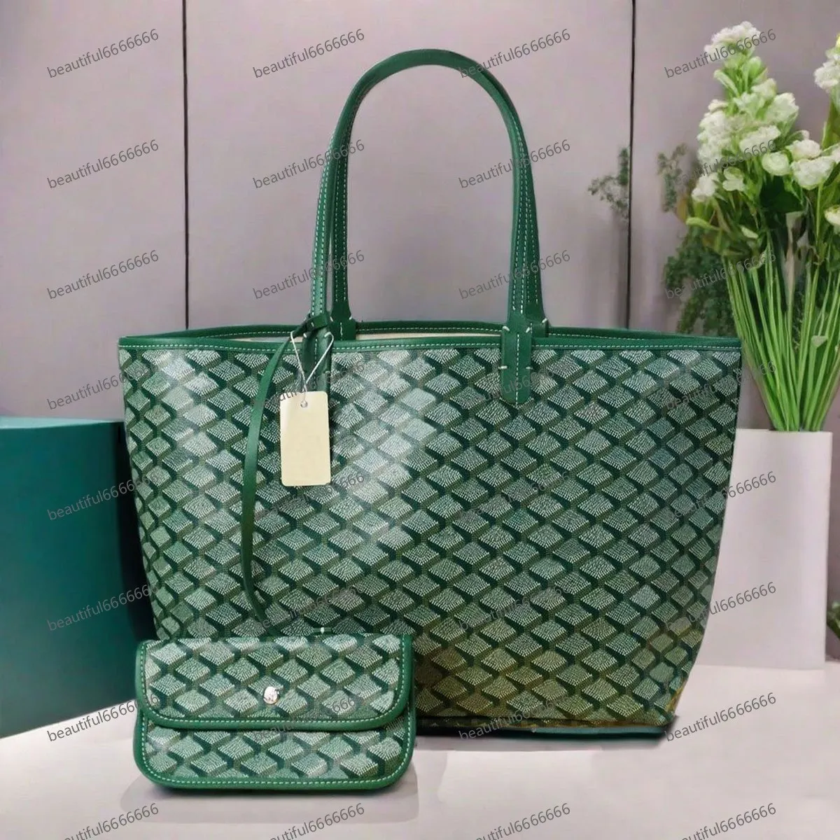 Designer Waterproof Green Goyard Tote High Quality Shoulder Handbag For ...