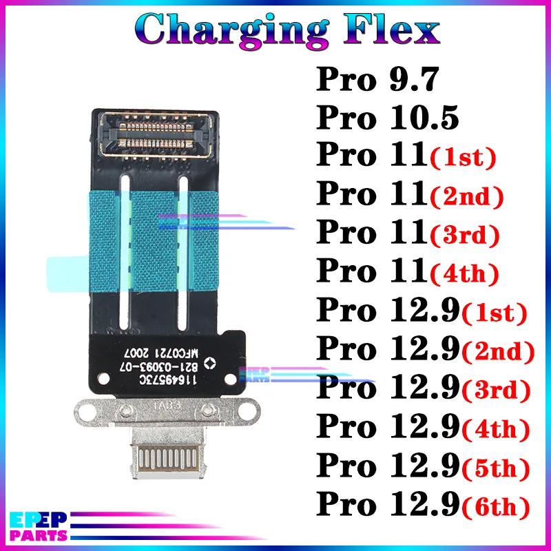 Charging Flex USB Dock Connector Microphone Cable Card For IPad Pro 9.7 ...