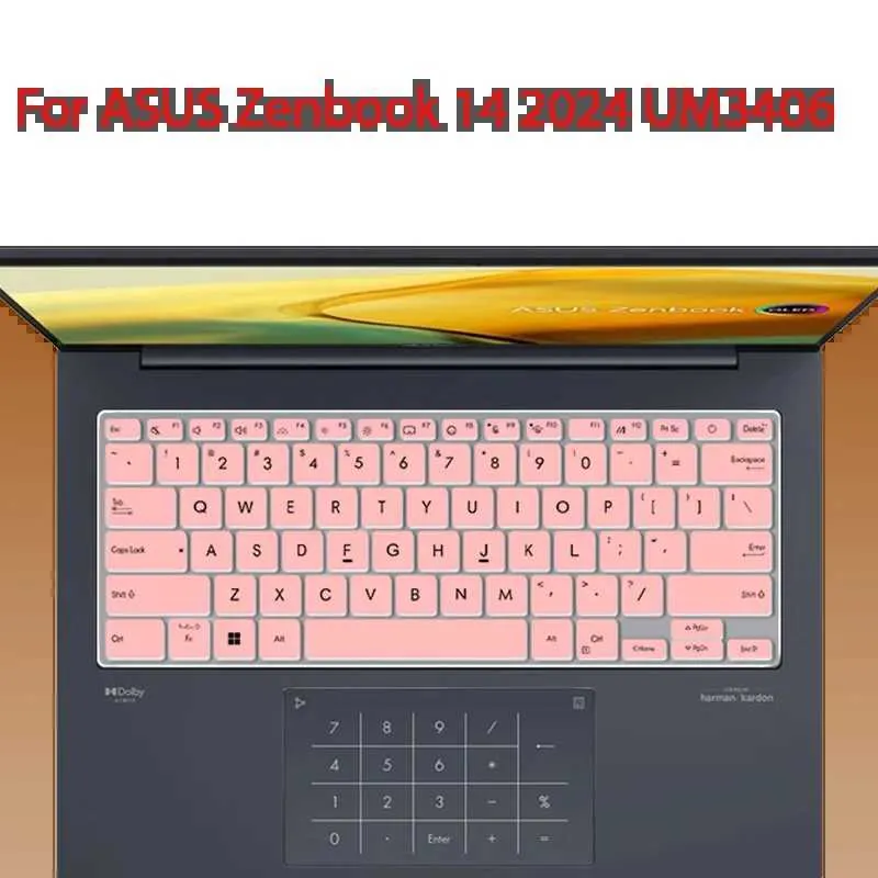 Keyboard Cover Silicone Skin for ASUS Zenbook 14 OLED UM3406 UM3406HA ...