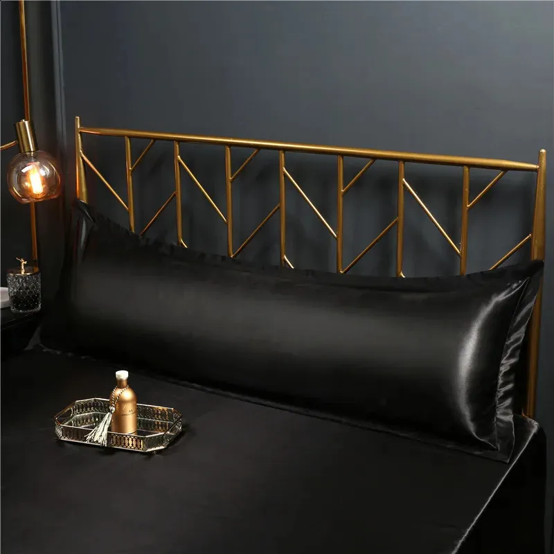 Pillow Case 48x120cm / 48x150cm Body Couple Long Pillow Satin Silk ...