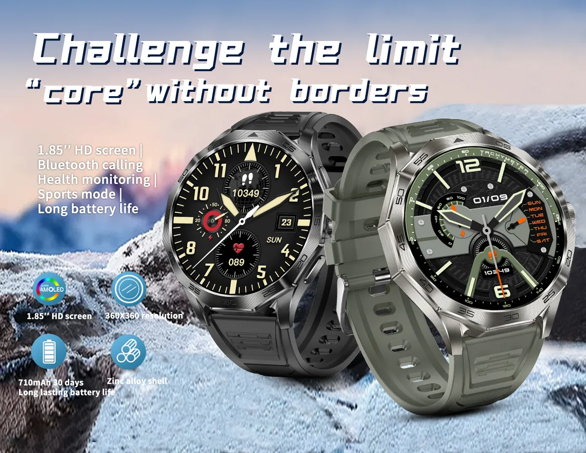 New Military Compass Smartwatch 1.85 Bluetooth Call Outdoor Sport ...