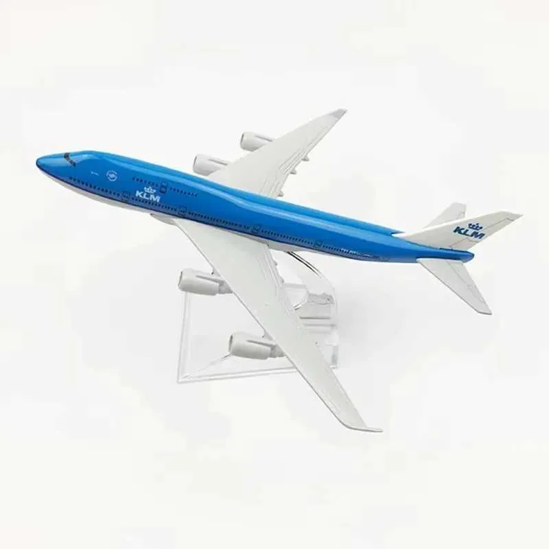 KLM 1:400 Scale 16CM B747 400 Alloy Metal Aircraft Model With Stand ...