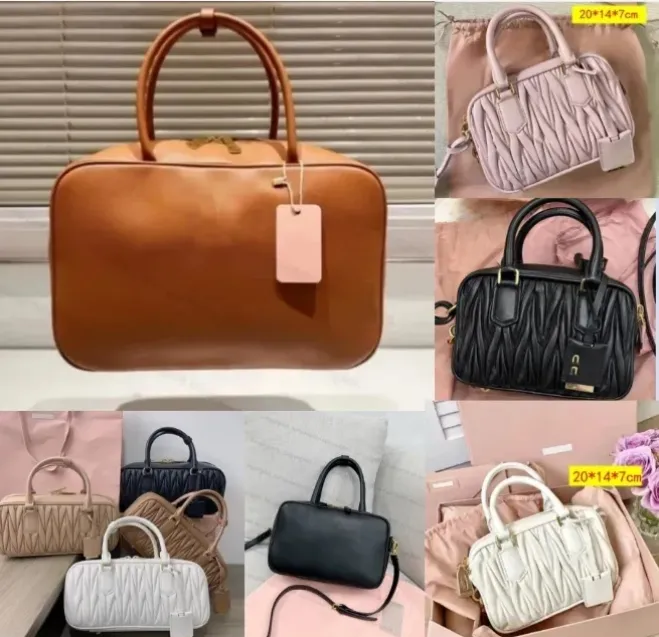 Designer Matelasse Leather Bowling Shoulder Bag From Waist, $28.65 ...