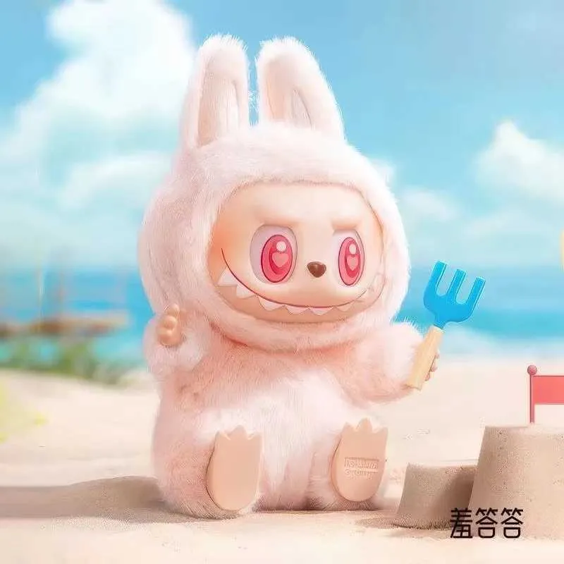 Kawaii Anime Cartoon Labubu Sitting On Doll 25 Plush Macaron Series ...