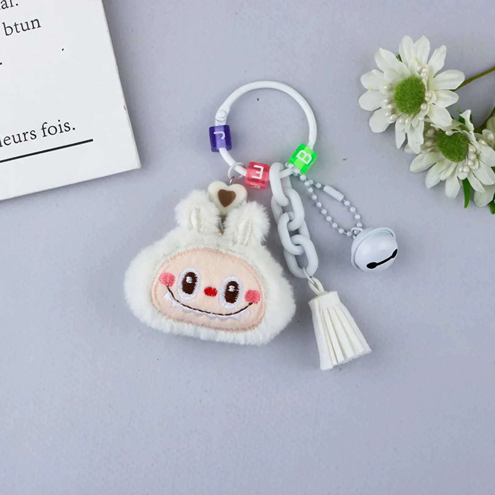 Kawaii Labubu Cinnamoroll Plush Keychain With Bell Ornaments 25 Plush ...