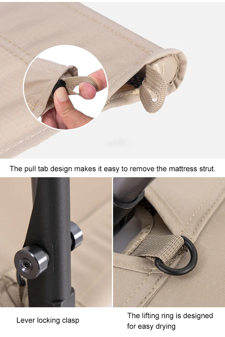 Westtune Camping Cot with Leg Extenders, Portable Folding Bed ...