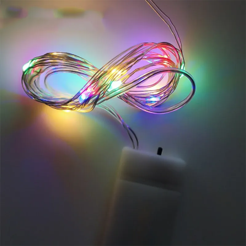 Cr2032 Button Battery Box Copper Wire Lamp String Ins Baked Firefly LED ...