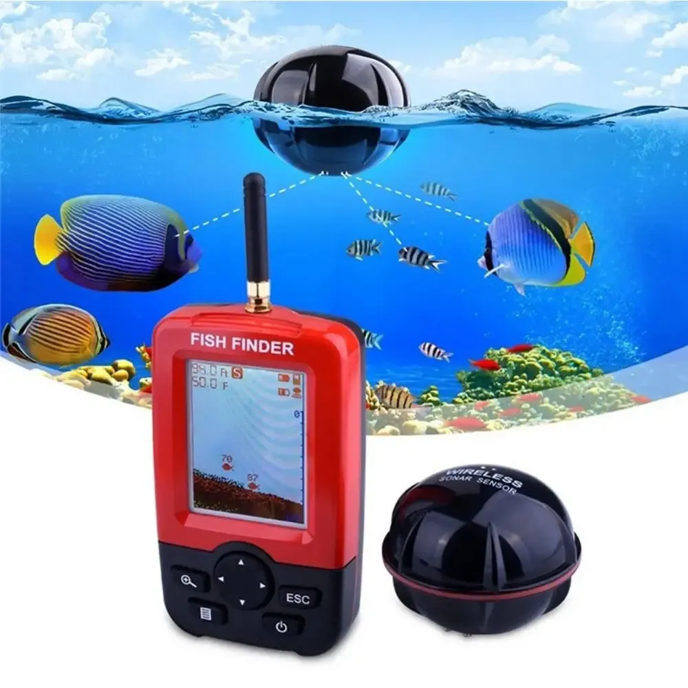 Portable Wireless Fish Finder - Depth & Temperature Sonar Sensor for ...