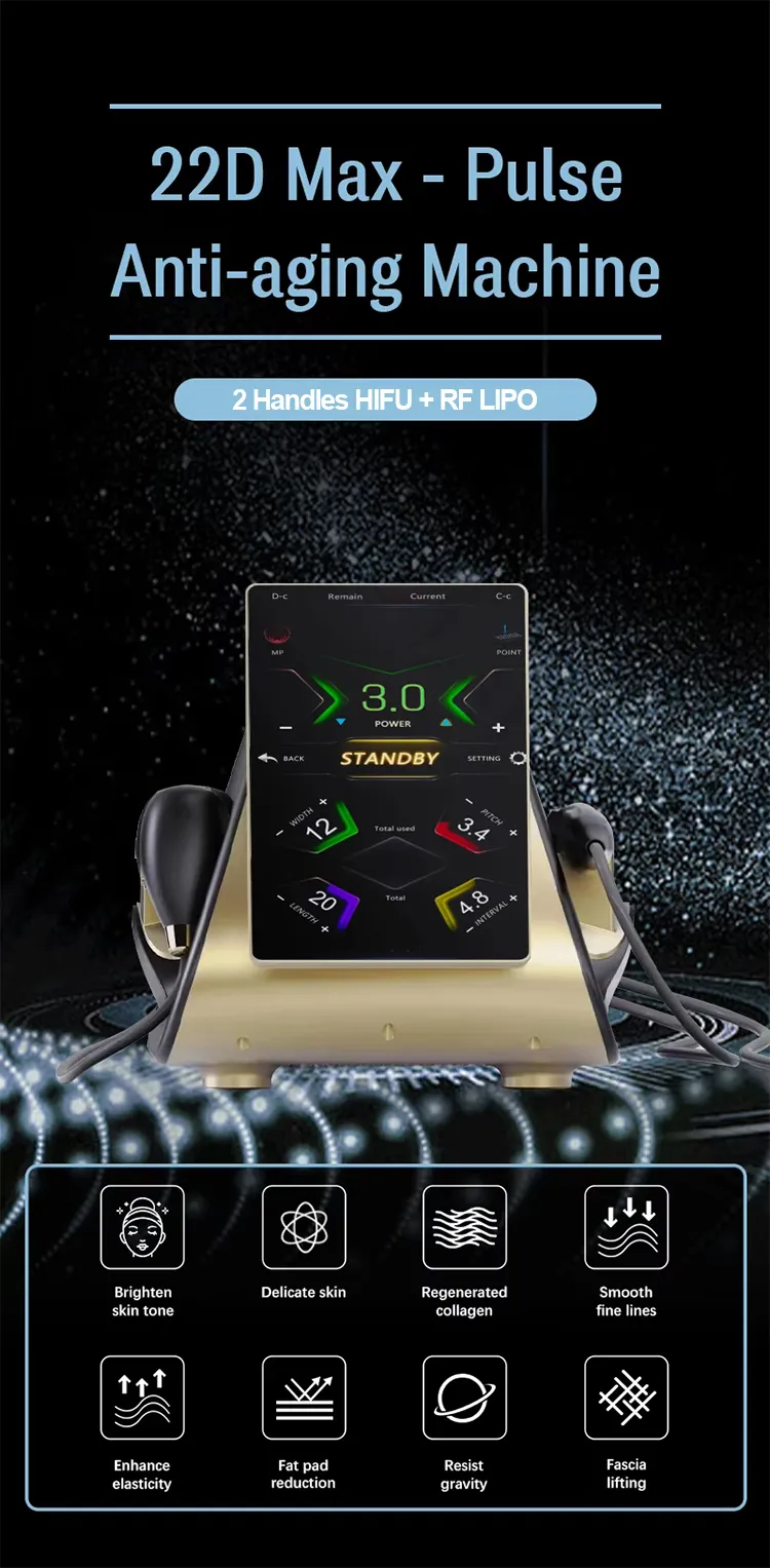 Professional 22D HIFU MAX Multi Line Rf Wrinkle Removal Machine For ...