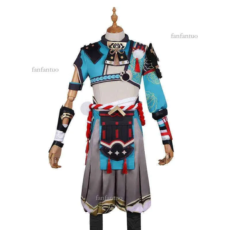 Genshin Impact Gorou Geo Cosplay Costume Bow Wulang Halloween Uniform ...