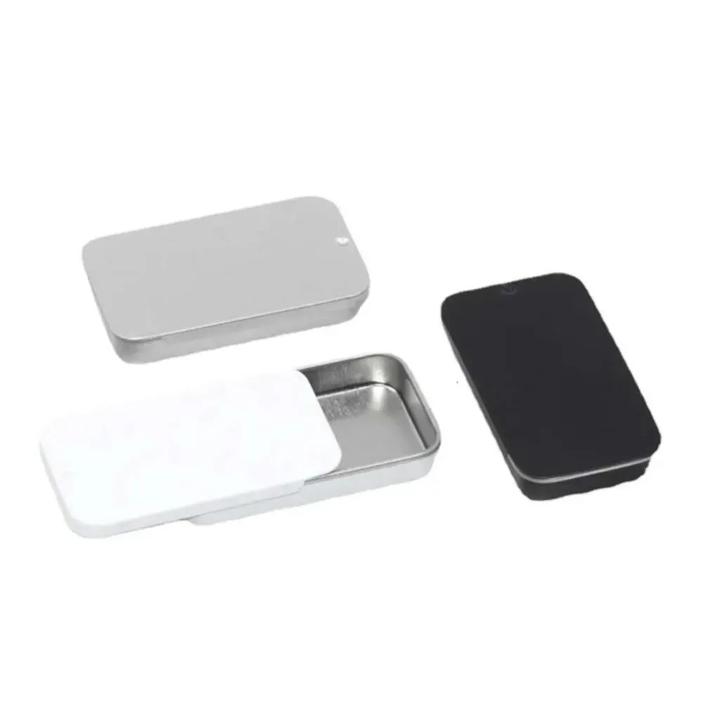Small Metal Tin Containers: 80x50x15mm Sliding Tin Box For Mints ...
