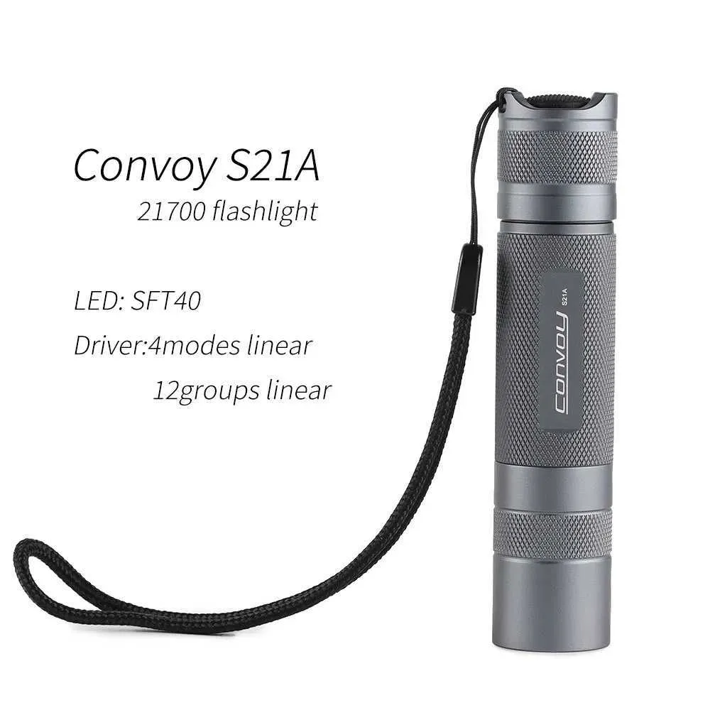 Convoy S21A Flashlights Luminus SFT4021700 LED Torch High Brightness ...