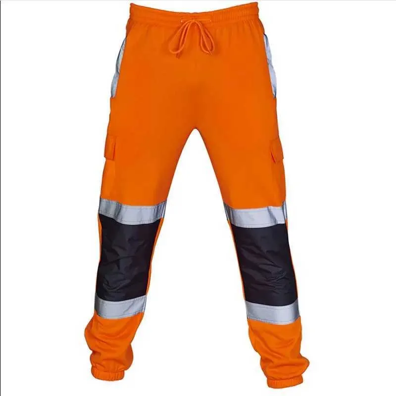 Mens Patchwork Pants Reflective Pants Men: Loose Fit Work Trousers With ...