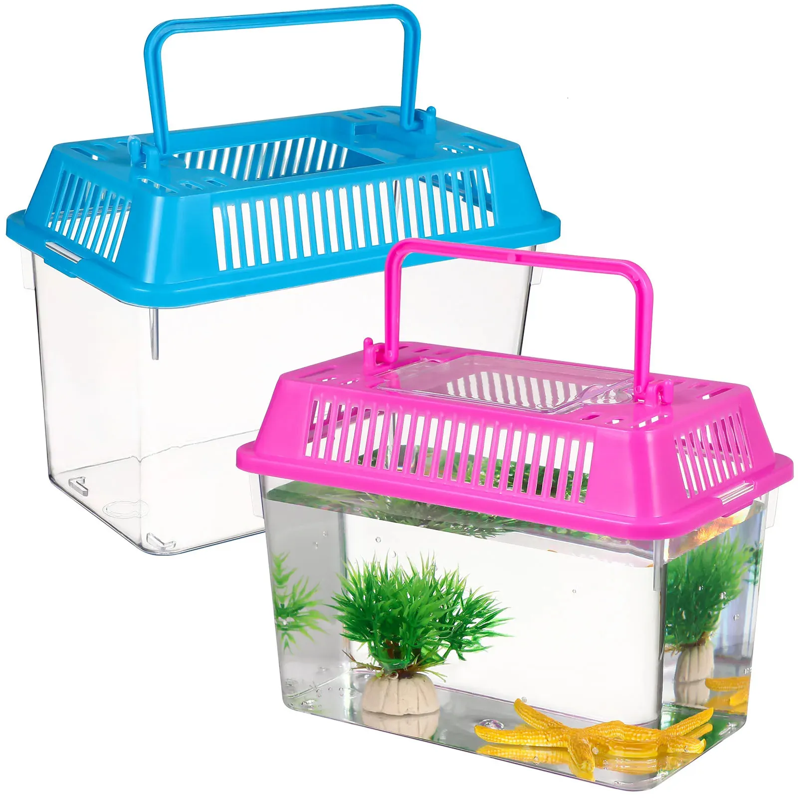 DHgate.com:4 Pack Mini Pet Habitat - Portable Small Animal Tank, Clear ...