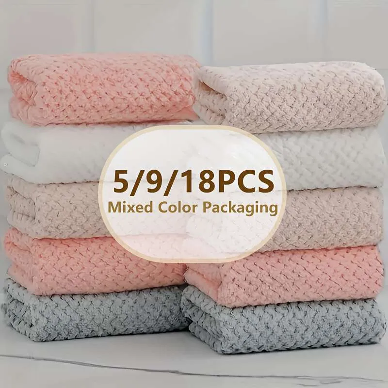 Ultra Soft Microfiber Towel Set 5/9/18 Pack - Highly Absorbent Cleaning ...