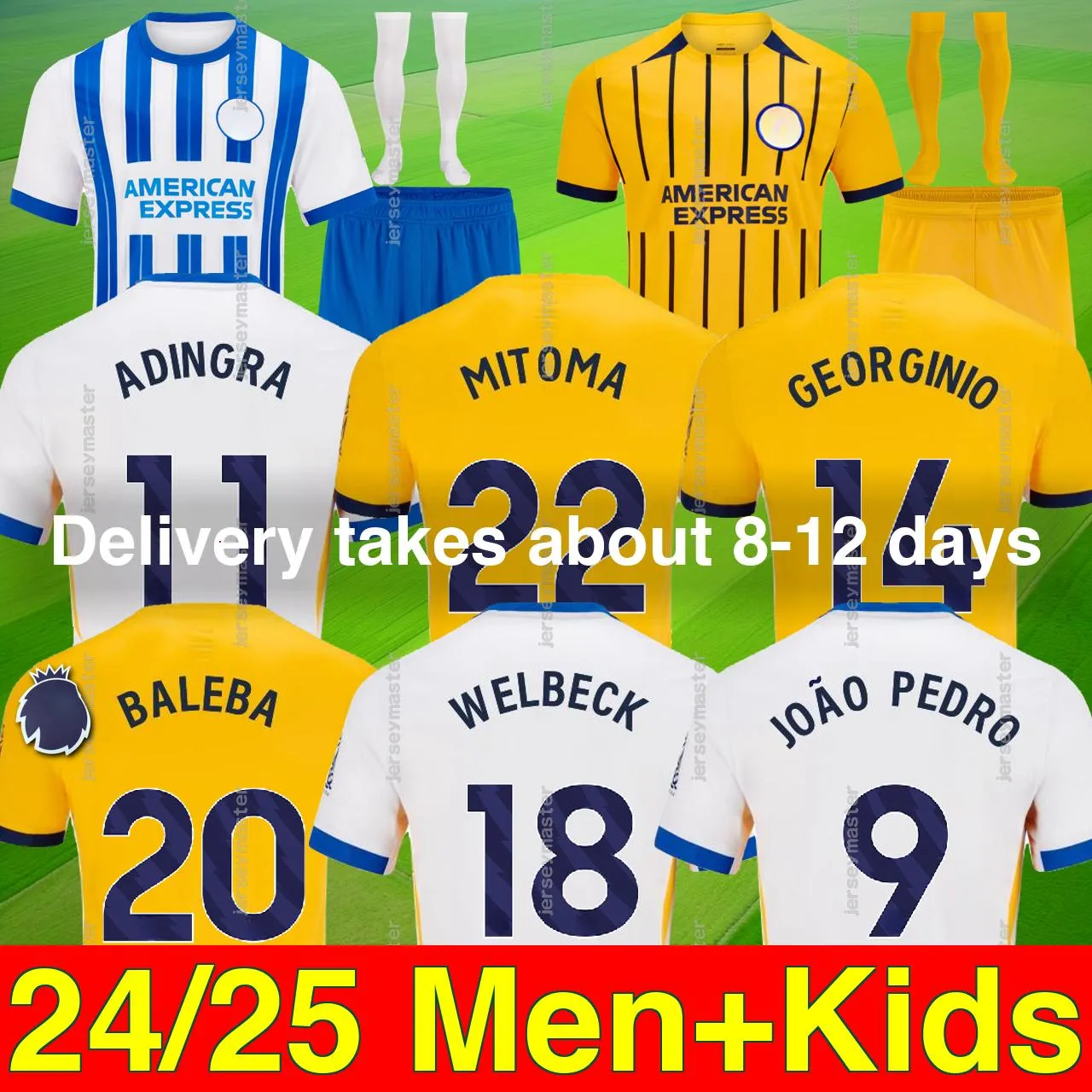 2024/25 MITOMA Soccer Jersey JOAO PEDRO ENCISO GILMOUR MINTEH WIEFFER ...