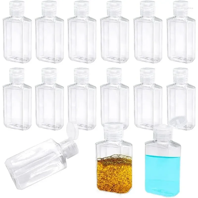 Set of 10 Clear Plastic Hand Sanitizer plastic containers with Flip Cap ...