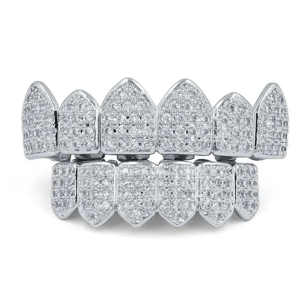 CZ Bling Iced Out Teeth Grillz - Hip Hop Top and...