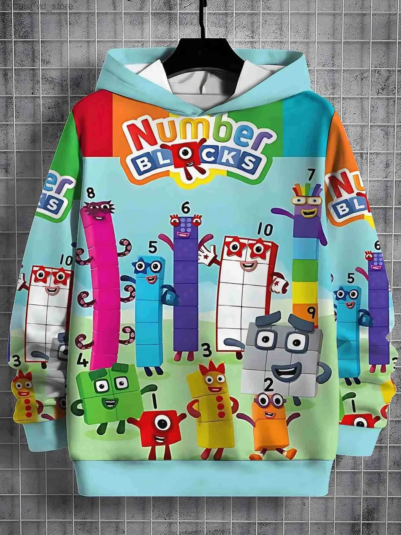 Hoodies Sweatshirts 3D Print Anime NumberBlocks All Seasons Children ...