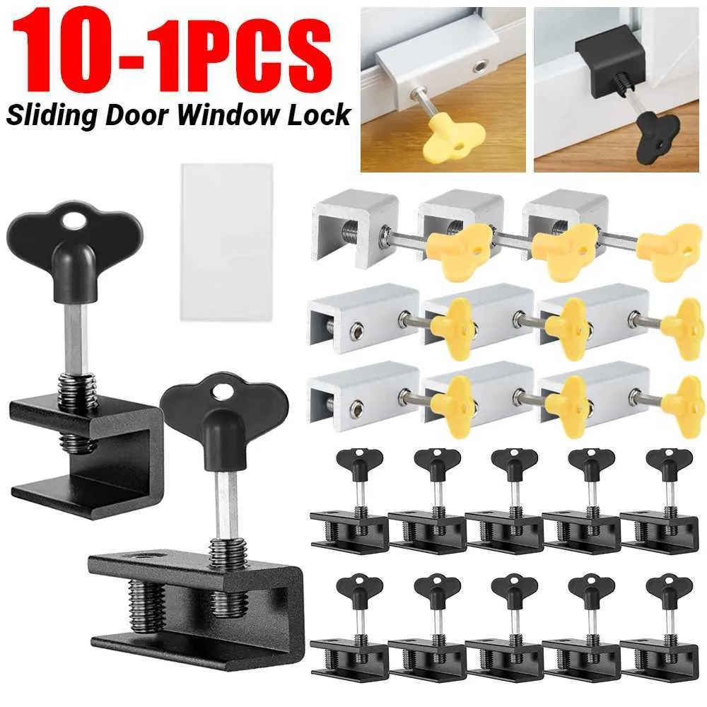 Adjustable Sliding Sash Stopper Cabinet Door Clip Lock Anti Theft Door ...
