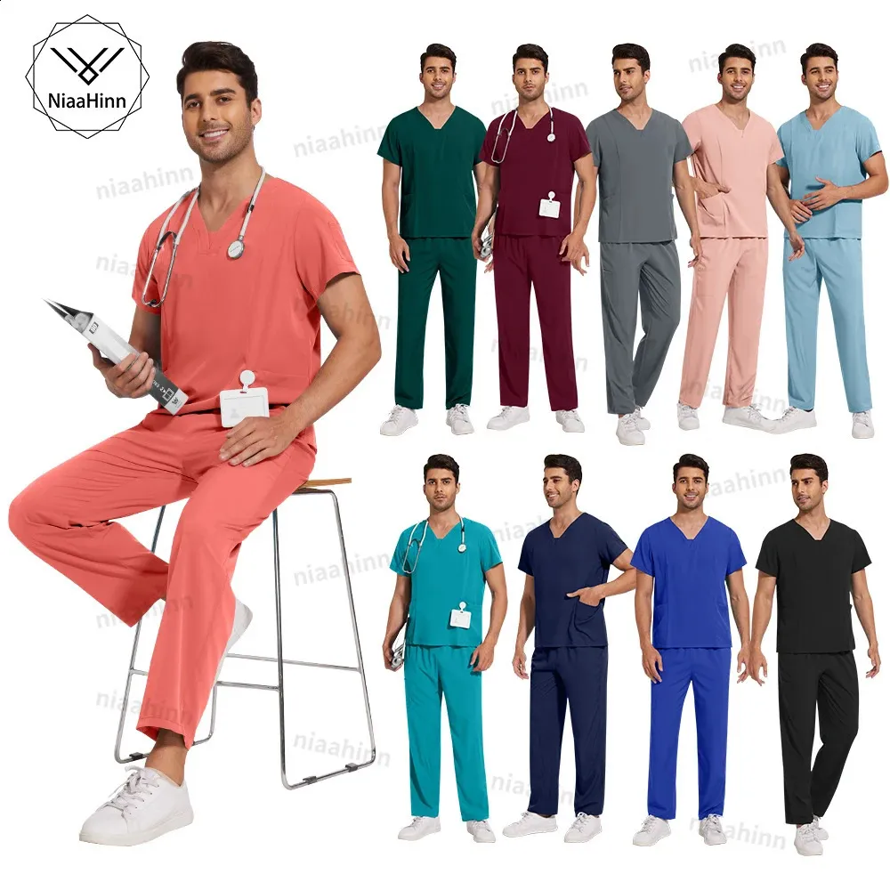 Wholesale Unisex Healthcare Nursing Men's Medical Scrubs Sets Scrub ...